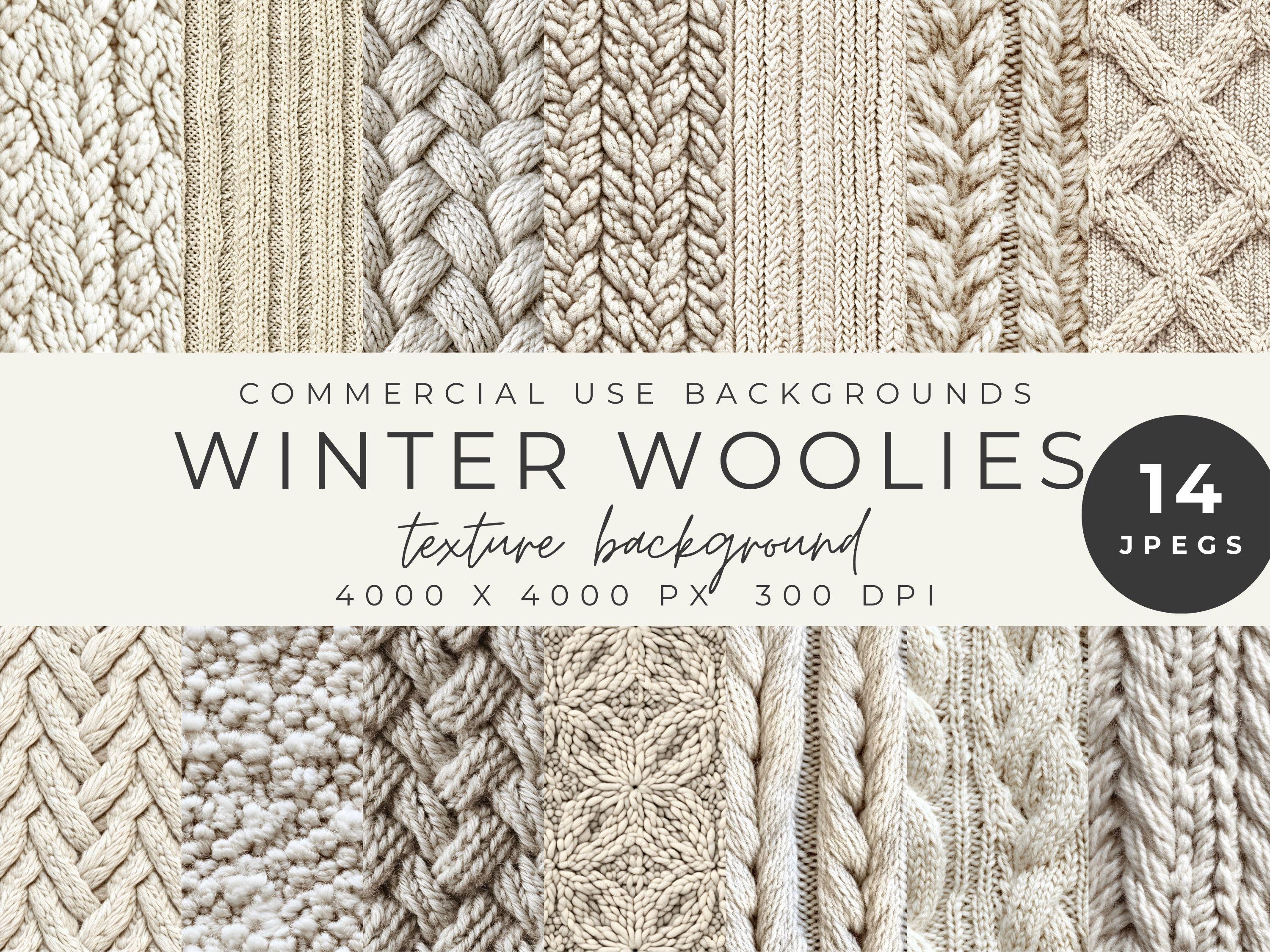 Winter Woolies Background Pack | High-res Digital Papers - Cozy ...