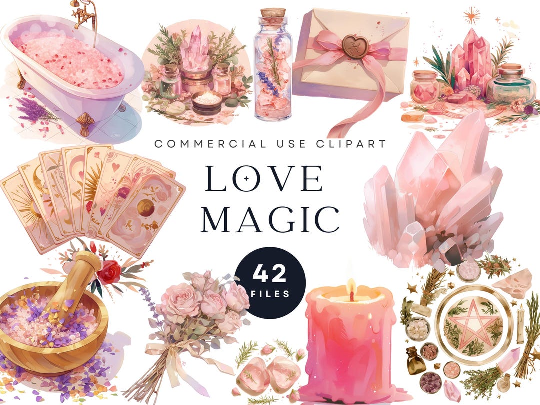 Love Magic Clipart | Valentine Witchcraft PNG | Self Love Clipart ...