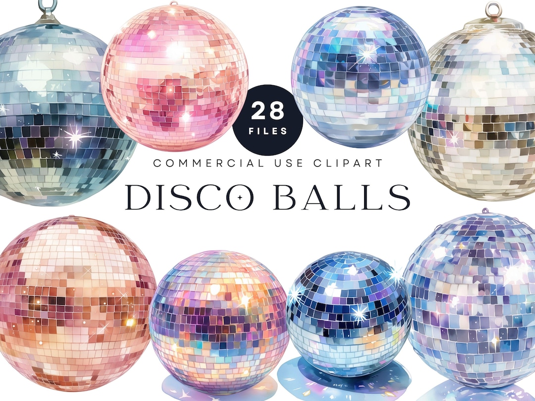 Disco Ball Clipart Bundle, Retro Party Graphics (digital Download) - Etsy
