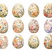 Floral Easter Egg Clipart Set, Vintage Spring Watercolor Flowers ...
