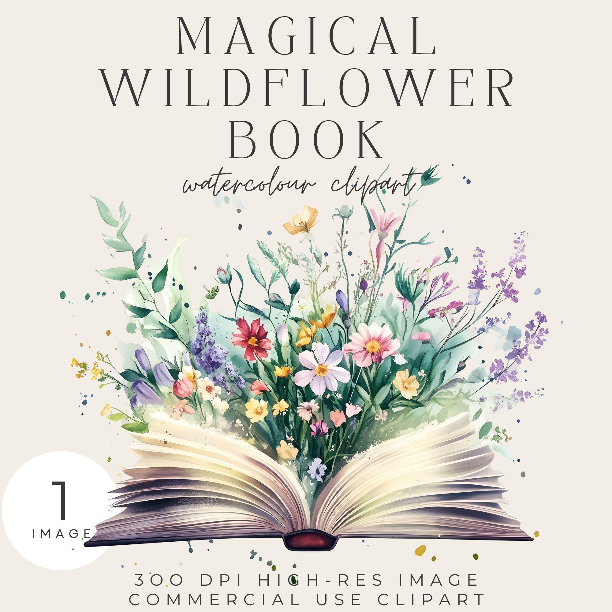 Magical Wildflower Book - Clipart | High-res PNG - Scrapbooking ...