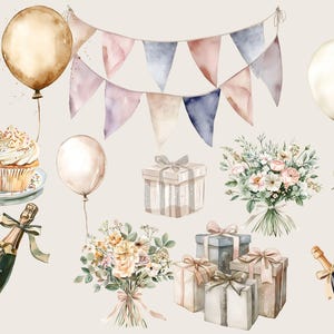 Boho Birthday Clipart Collection | High-res PNG - Bohemian Party Decor ...