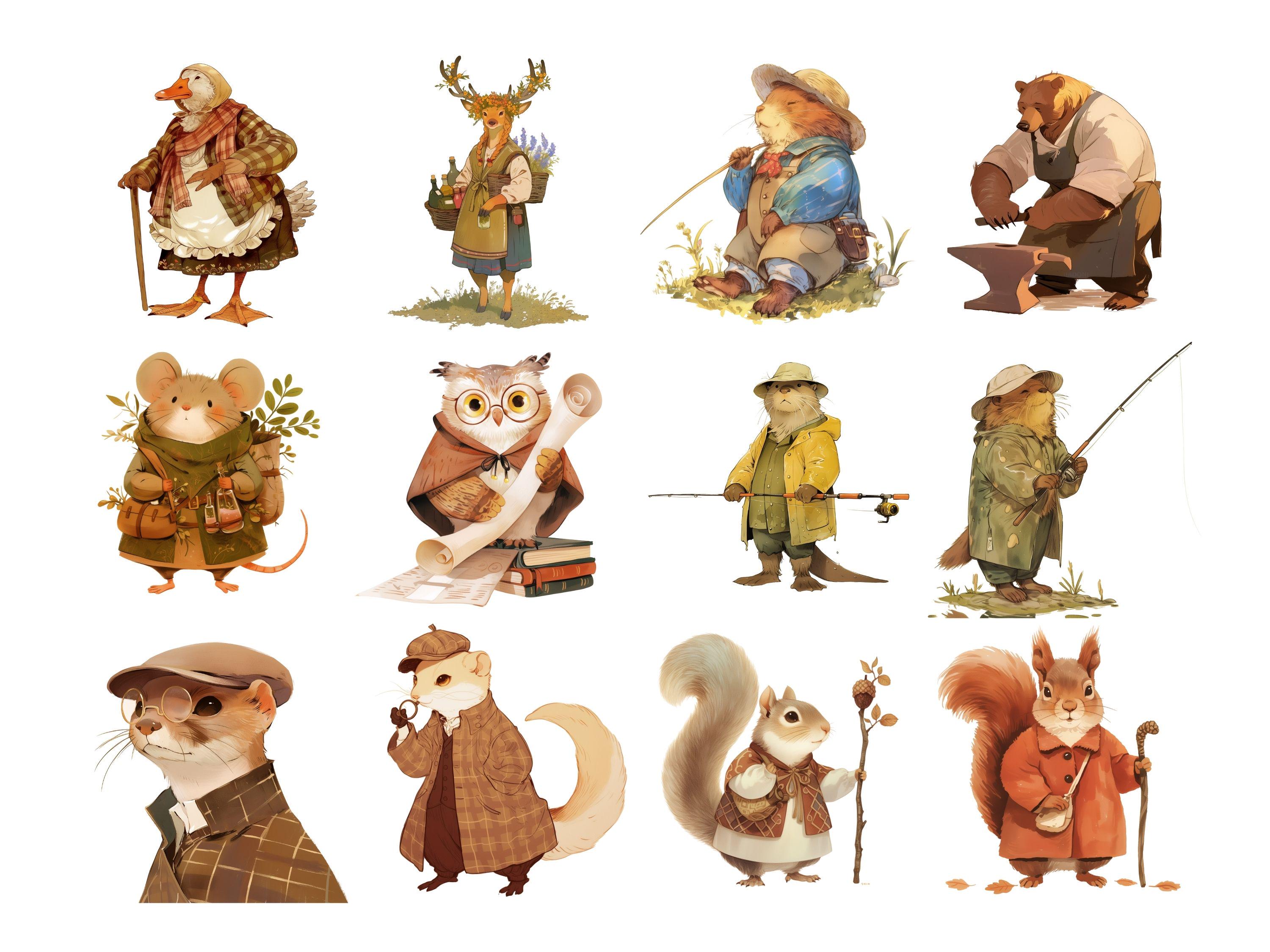 Storybook Animal Clipart – Charming Illustrations of Woodland Creatures ...