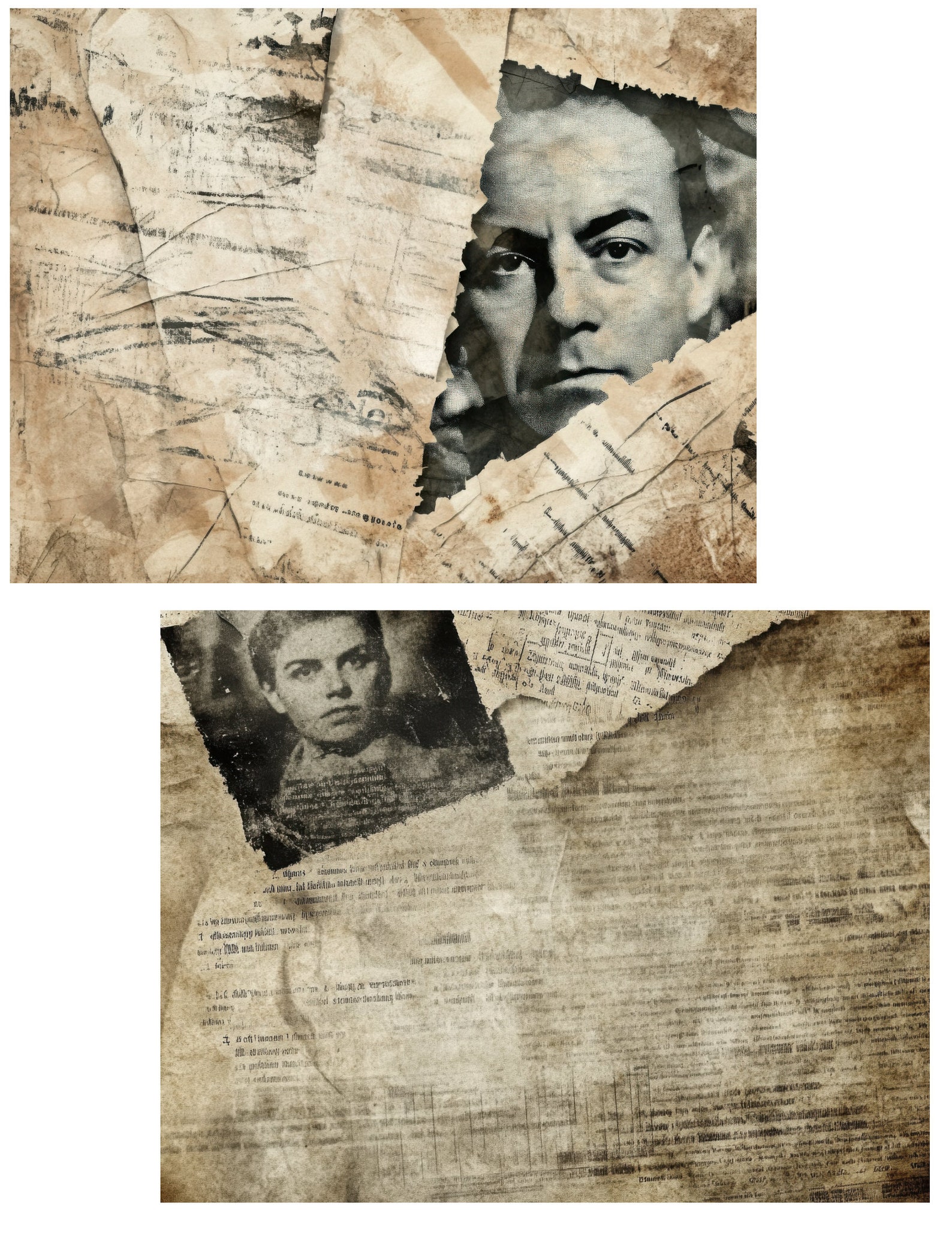 True Crime Junk Journal Pages, Printable Journal Pages, Unlined Pages ...