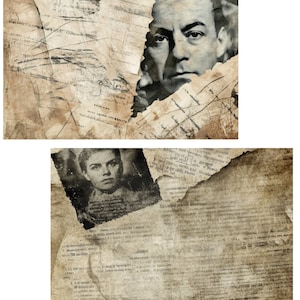 True Crime Junk Journal Pages, Printable Journal Pages, Unlined Pages ...