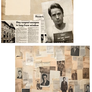 True Crime Junk Journal Pages, Printable Journal Pages, Unlined Pages ...
