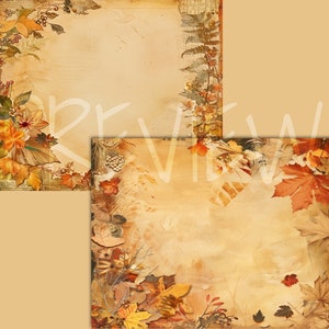 Vintage Autumn/fall Junk Journal Pages, Printable Journal Pages ...