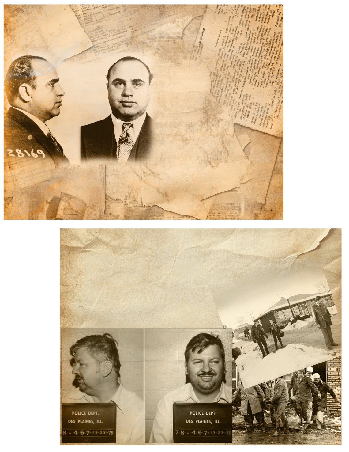 True Crime Junk Journal Pages, Printable Journal Pages, Unlined Pages ...