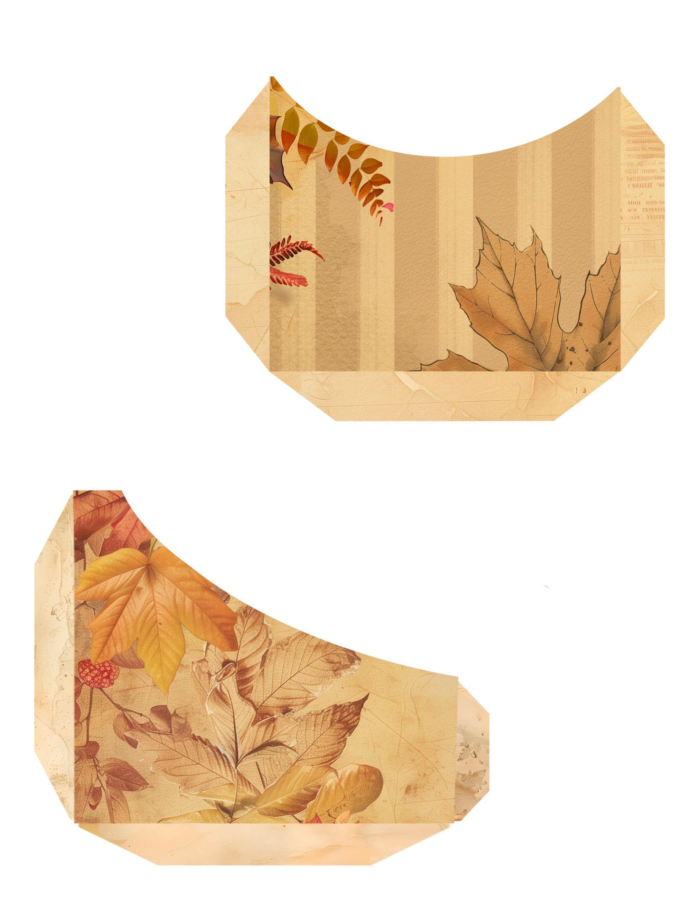 Vintage Autumn/fall Junk Journal Tags, Bookmarks, Pockets, Ephemera ...