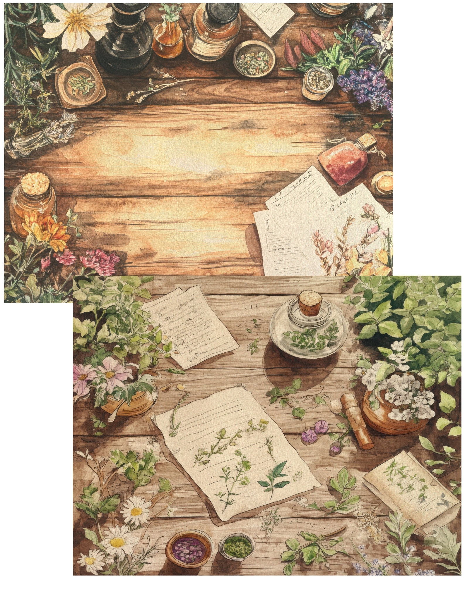 Basic Witch Junk Journal Pages, Printable Journal Pages, Unlined Pages ...