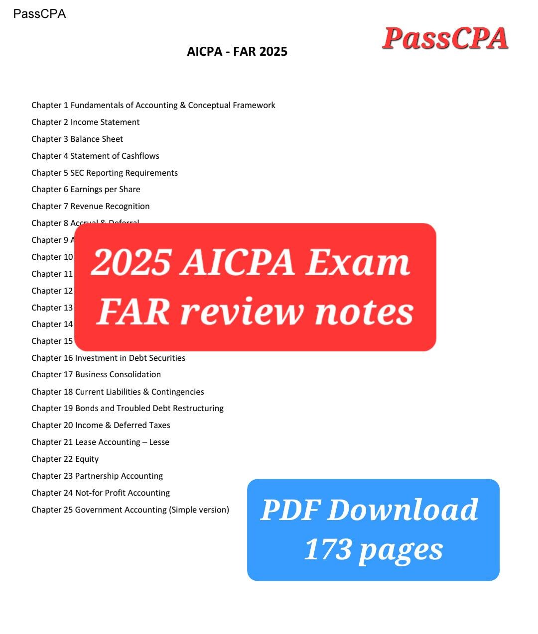 FAR Review Notes _ 2025 AICPA Exam - PDF Download - Etsy