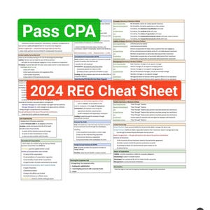 2024 AICPA - REG Cheat Sheet - Etsy