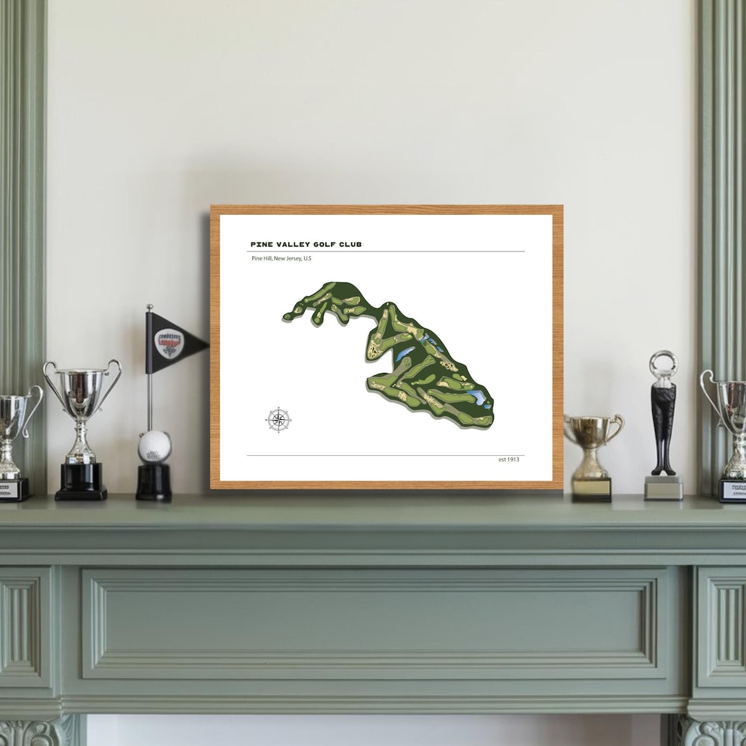 Custom Golf Course Map Print, Personalized Golf Course Art, Any Golf ...