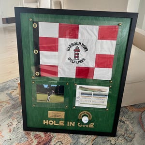 Personalized Hole in One Display With Flag, LARGE Hole in One Display ...