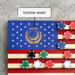 Personalized Golf Ball Marker Display, Golf Ball Display, Golf Poker ...