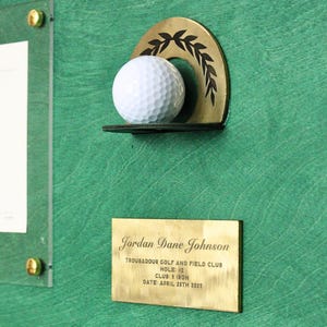 Personalized Hole in One Display With Flag, LARGE Hole in One Display ...