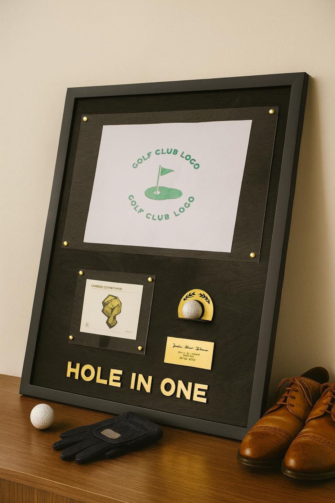 Personalized Hole in One Display With Flag, LARGE Hole in One Display ...