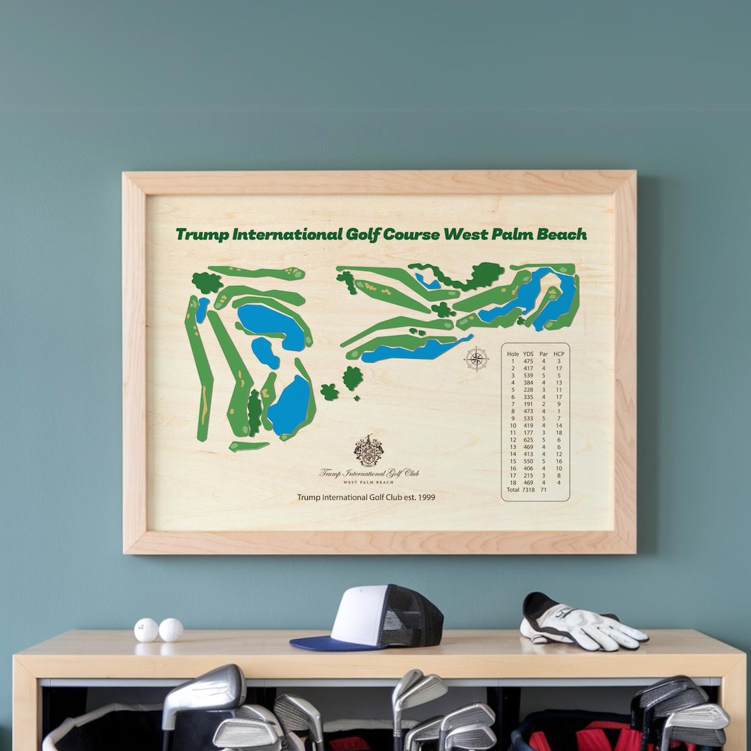 Golf Course Art, Golf Course Print, Custom Wooden Golf Course, Golf ...
