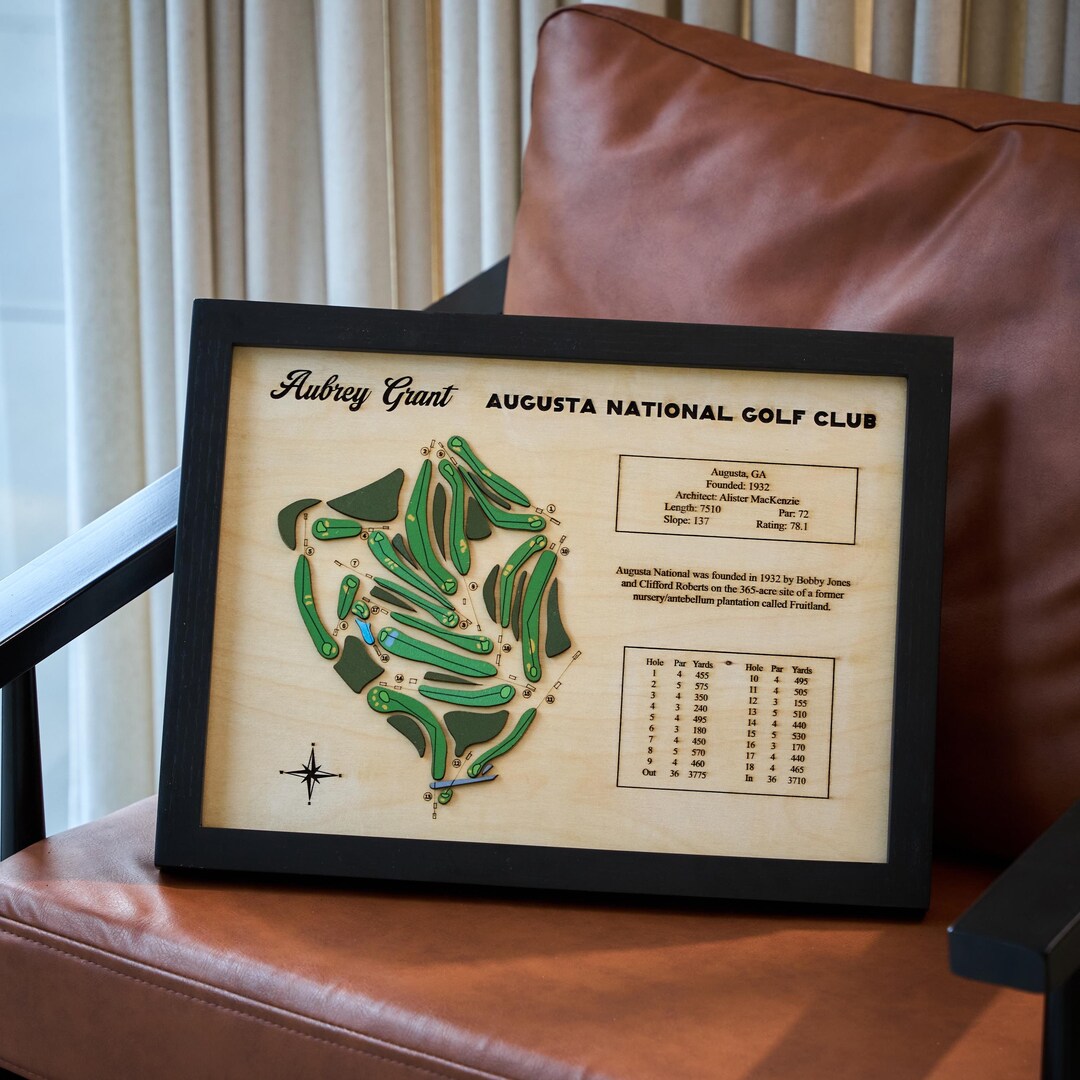 Custom 3D Wood Golf Course Map, Golf Course Art, Personalized Golf Gifts, Golf Decor, Golf Gift ...