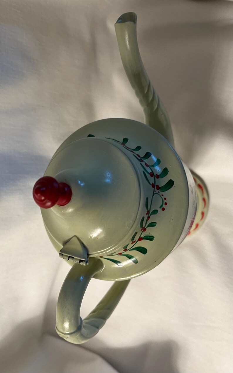 Christmas Candies on Repurposed Coffee Pot Hand Painted - Etsy