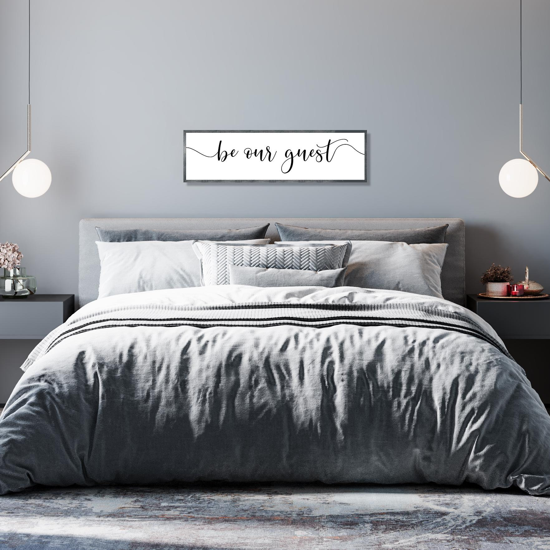 Be Our Guest Sign, Guest Room Wall Decor, Guest Room Over the Bed Decor ...