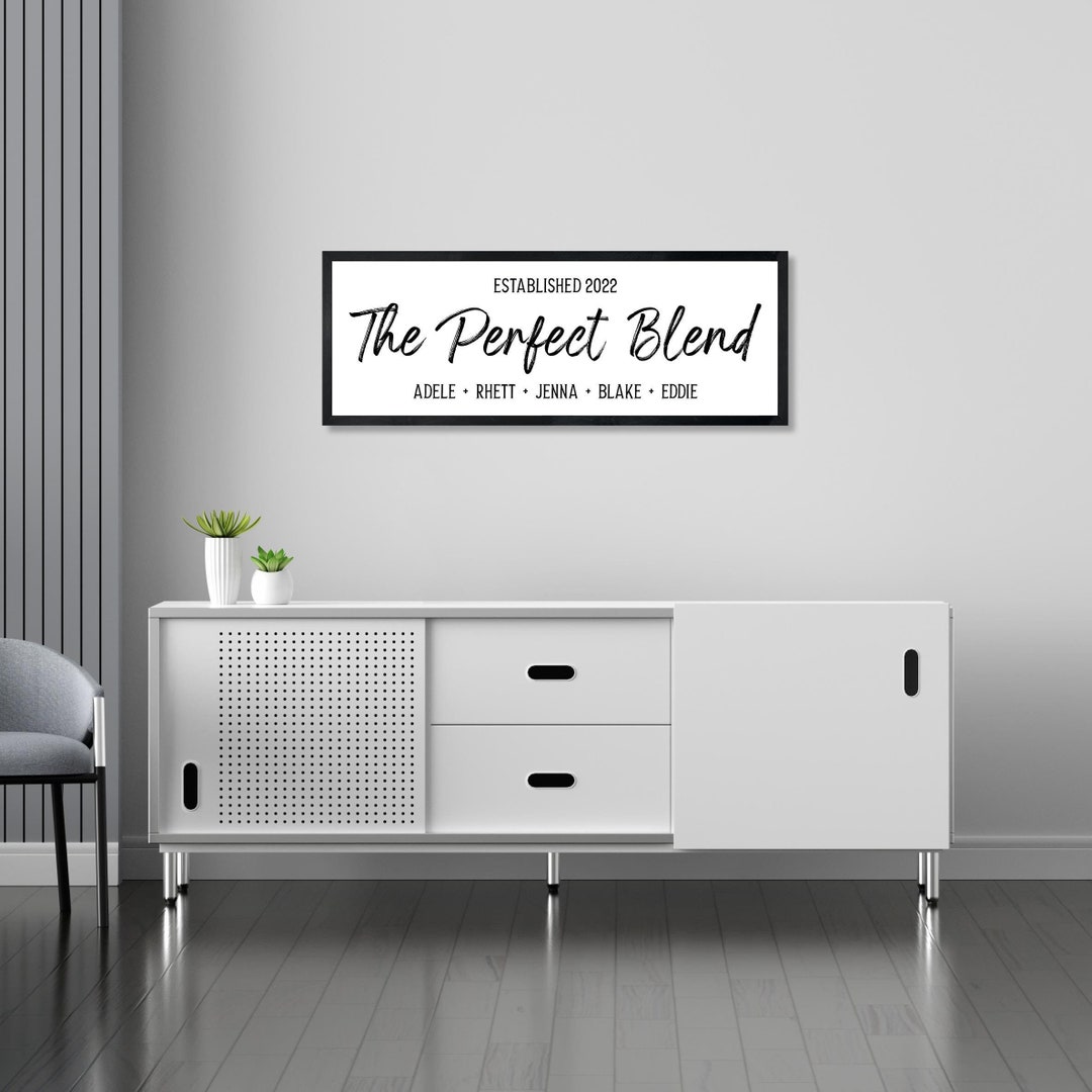 The Perfect Blend Sign, Blended Family Wedding Gift, for Blended Family ...