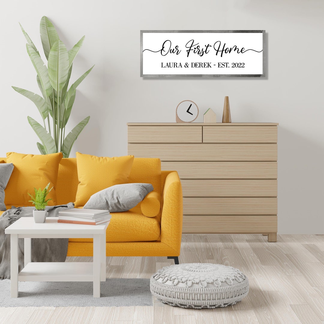 Our First Home Sign, New Home Sign Personalized, New Home Gift ...