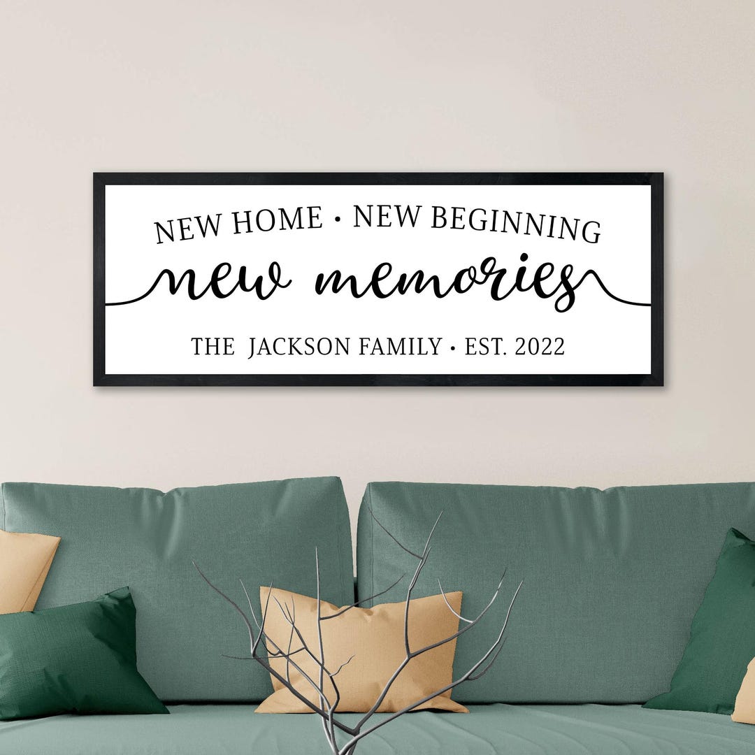 New Home New Beginning New Memories Sign, New House Gift, New Home Digital Print, Realtor Gift ...