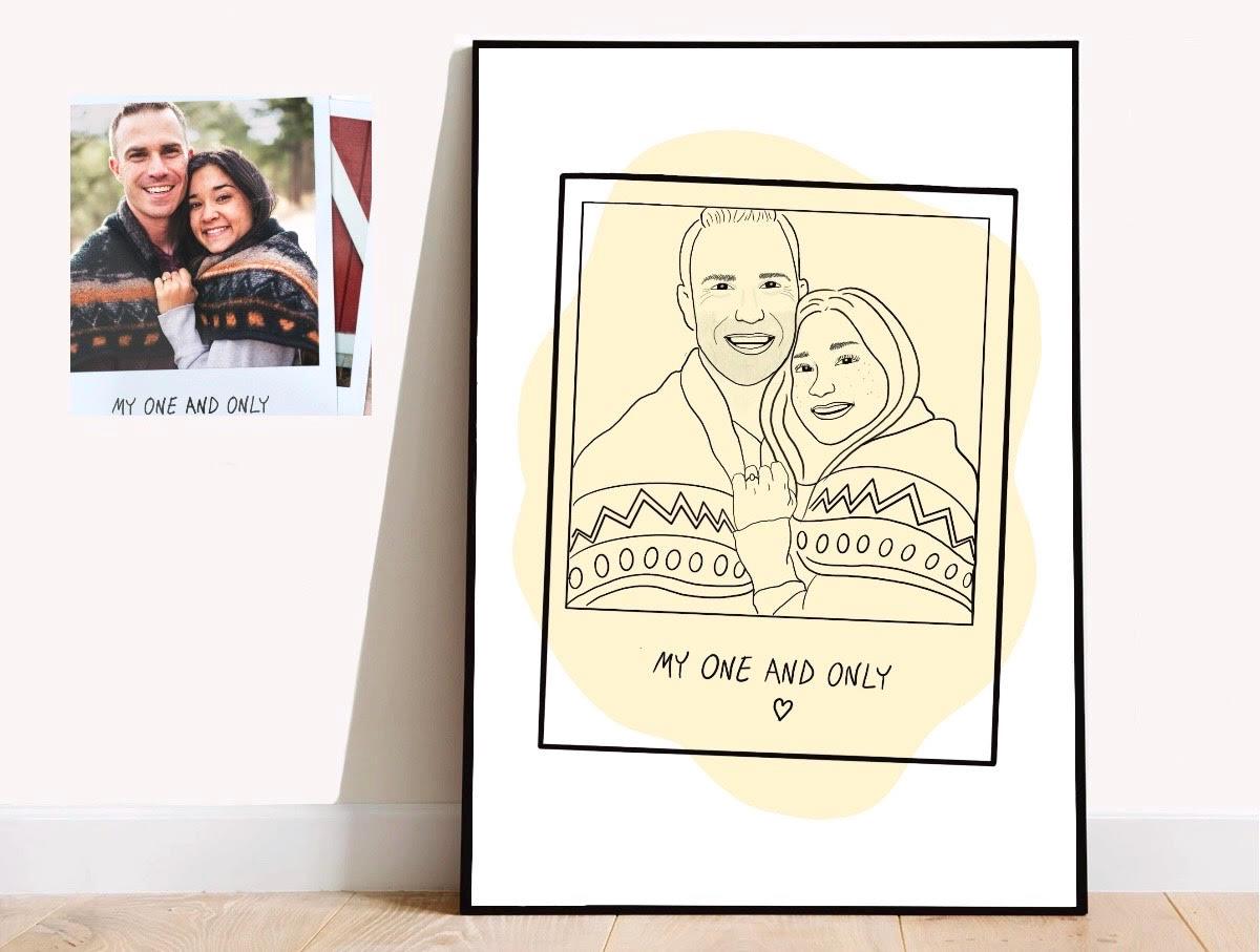 Custom Portraits With Faces | Personalized Couple, Family & Pet ...