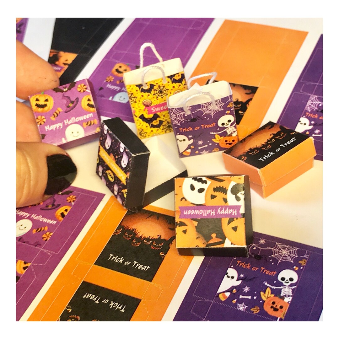 HALLOWEEN 2 EDITABLE PDF 7 Editable / Printable Boxes and 7 - Etsy
