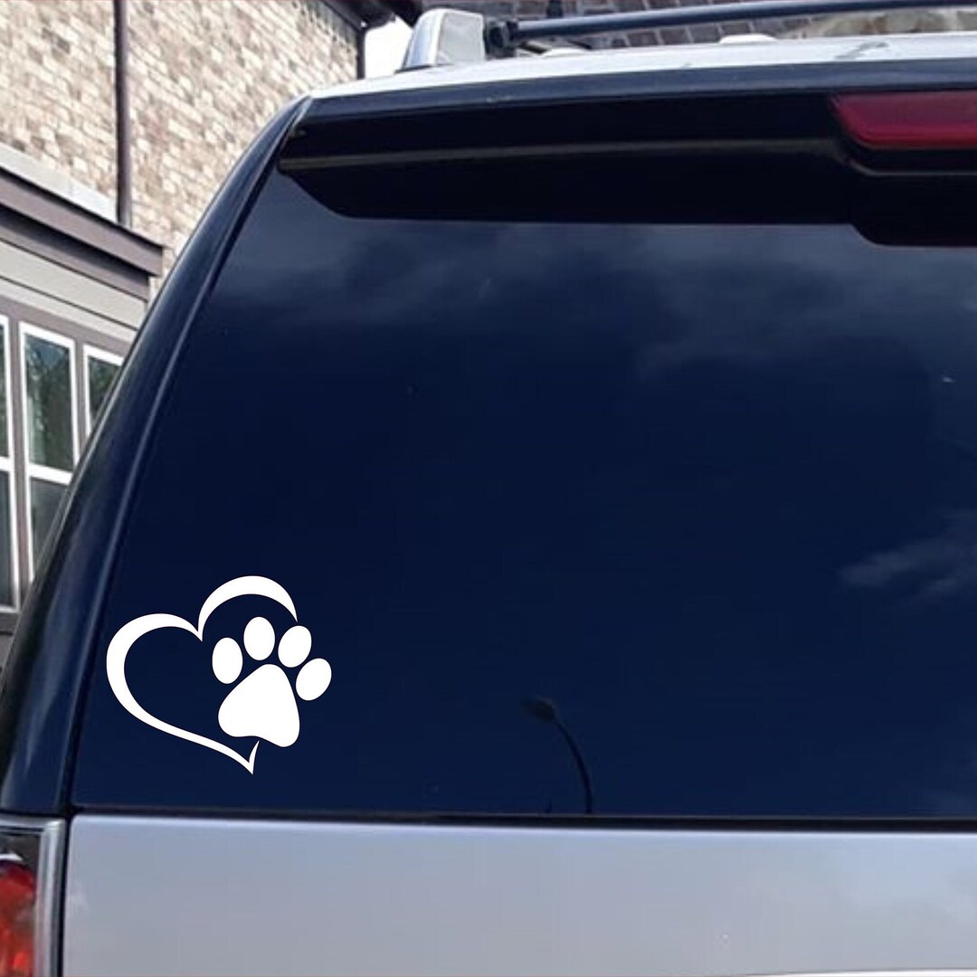 Dog Paw Vinyl Decal - Etsy