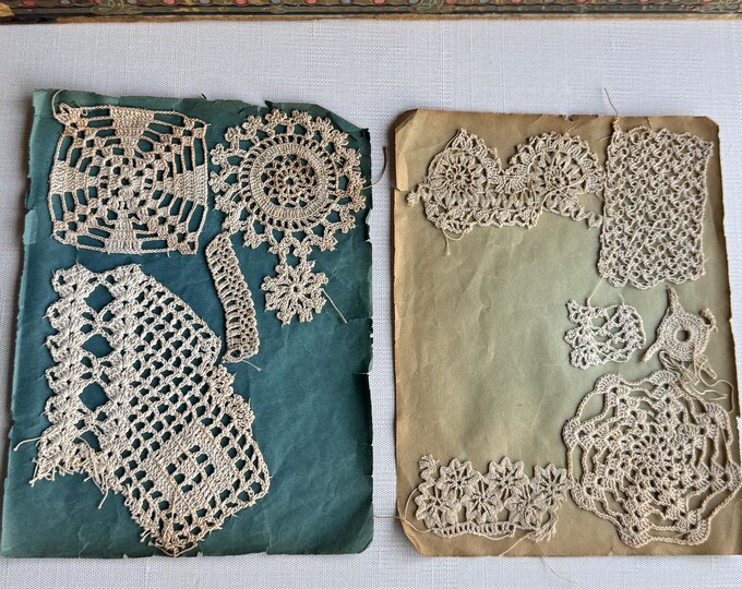 Antique French Lace Sample Pages – Set of 2 Textile Reference Sheets - Etsy