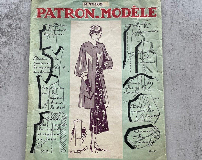 French Sewing Pattern- Patron Modele- Paper Ephemera France European ...