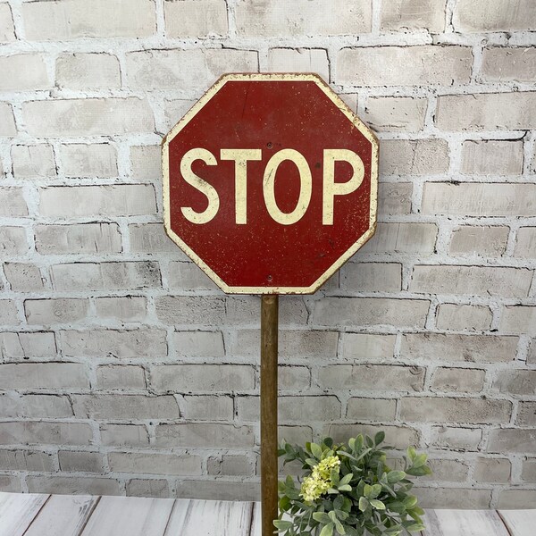 Vintage Stop Sign - Etsy