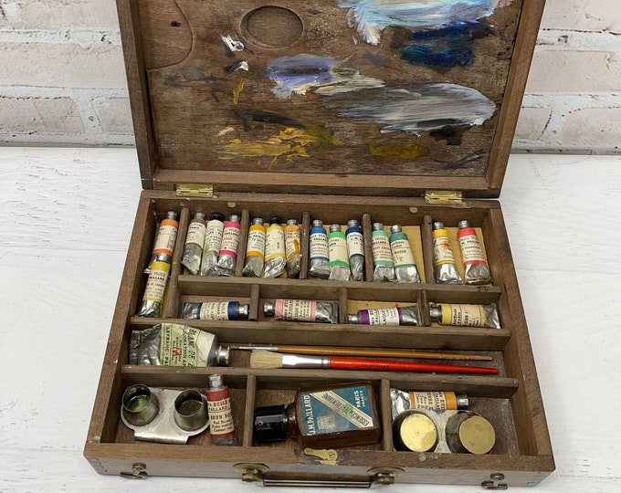 French Paint Set Case With Palette and Paints JM Paillard - Etsy