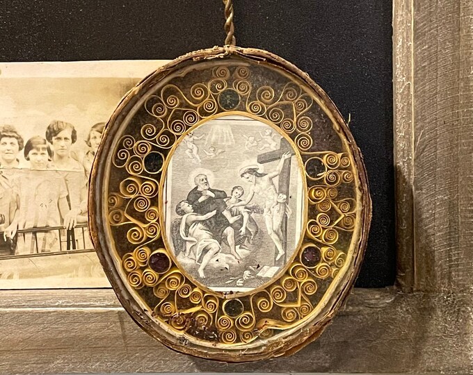 Italian Quill Work Reliquary Antique Religious Artifact From Italy ...