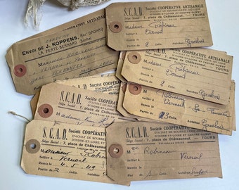 Vintage French Tags - Etsy