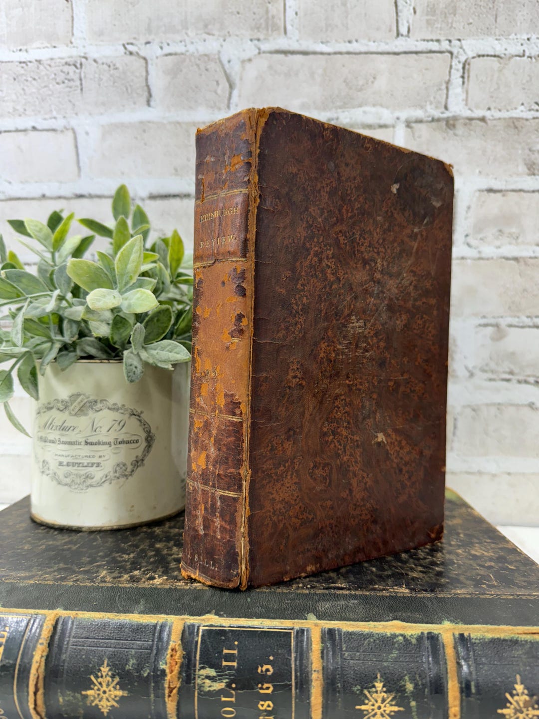 Antique Book Leather Bound, the Edinburgh Review, Dated 1820, Rare Book ...