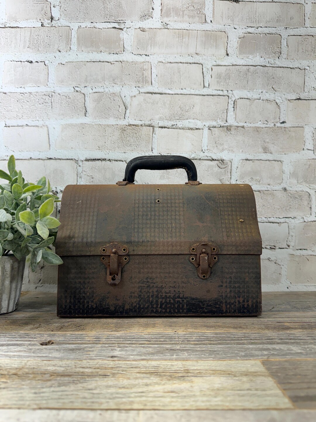 Vintage Lunchbox Rusted Patina Industrial Lunch Box Metal Box Photo ...