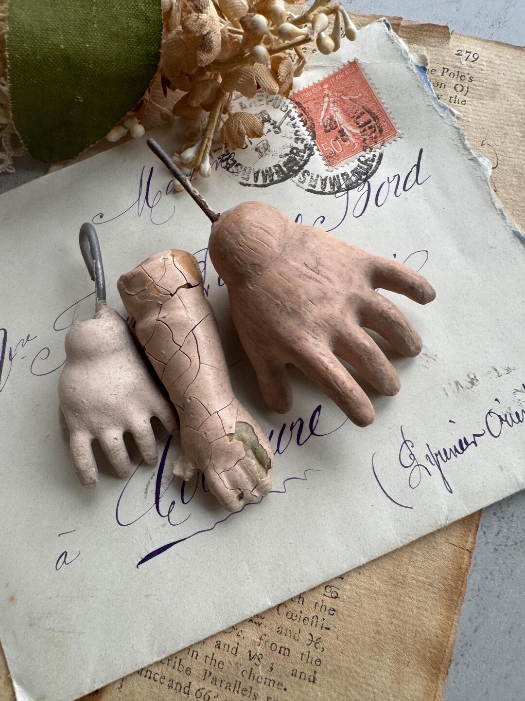 Antique Doll Hands for Mixed Media or Assemblage Composition Material ...