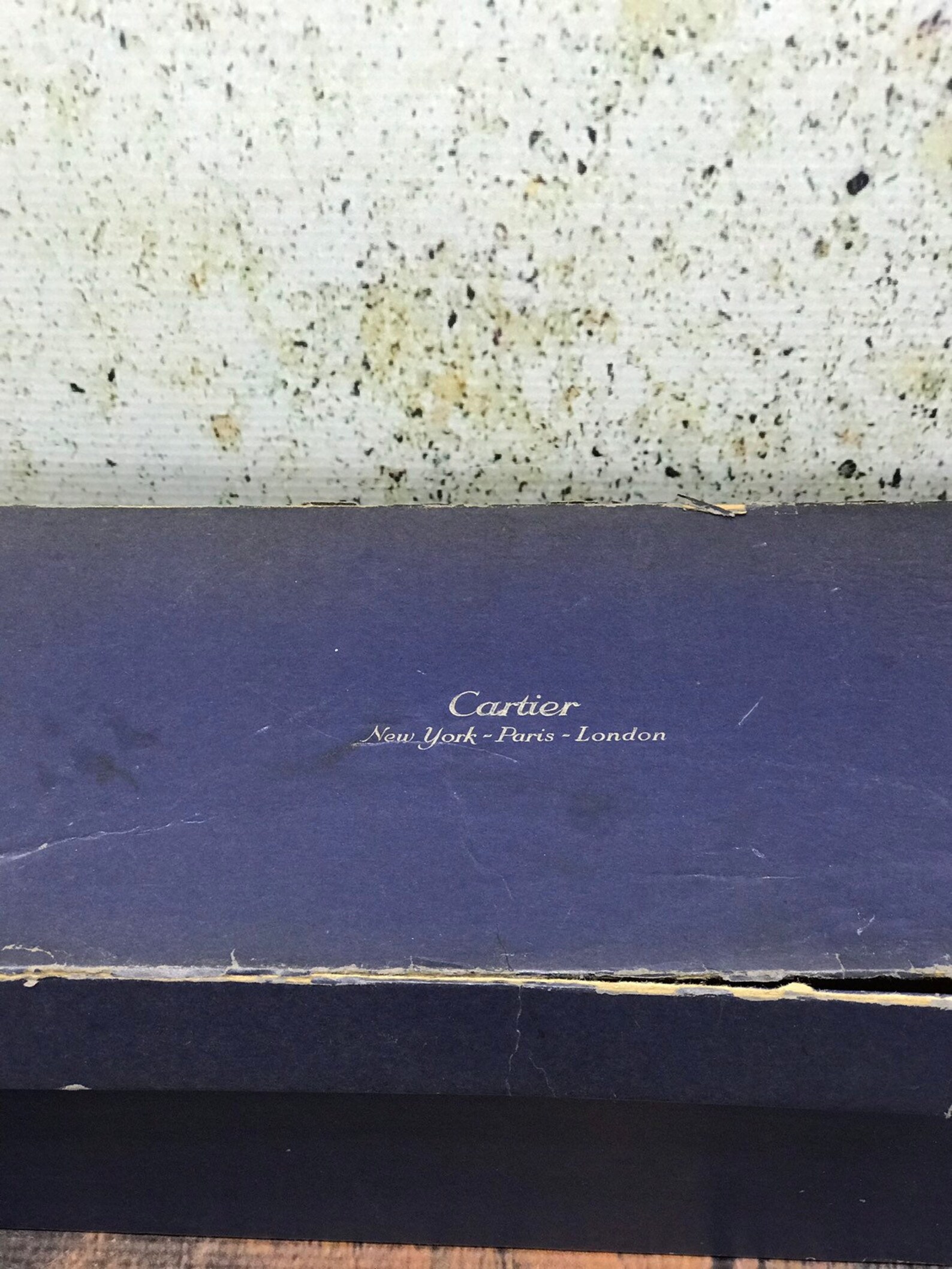 Vintage Cartier Box Cardboard Blue Gift Box Damaged New - Etsy