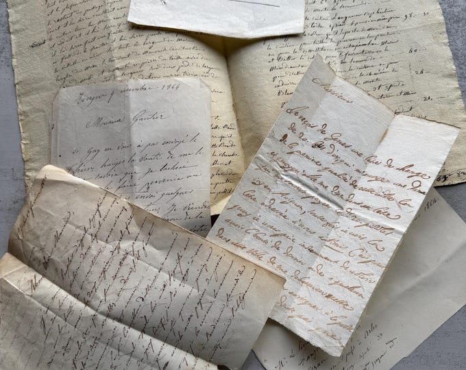 Antique Handwritten Papers, 18th & 19th Century Calligraphy, Seals ...