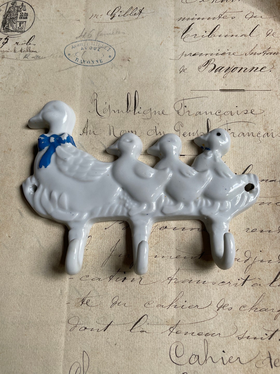 Vintage Duck Hanger for Keys and Small Objects White - Etsy