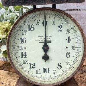Vintage Scale 20 Lb. Majestic Family Scale 1912 Kitchen Scale Graphic ...