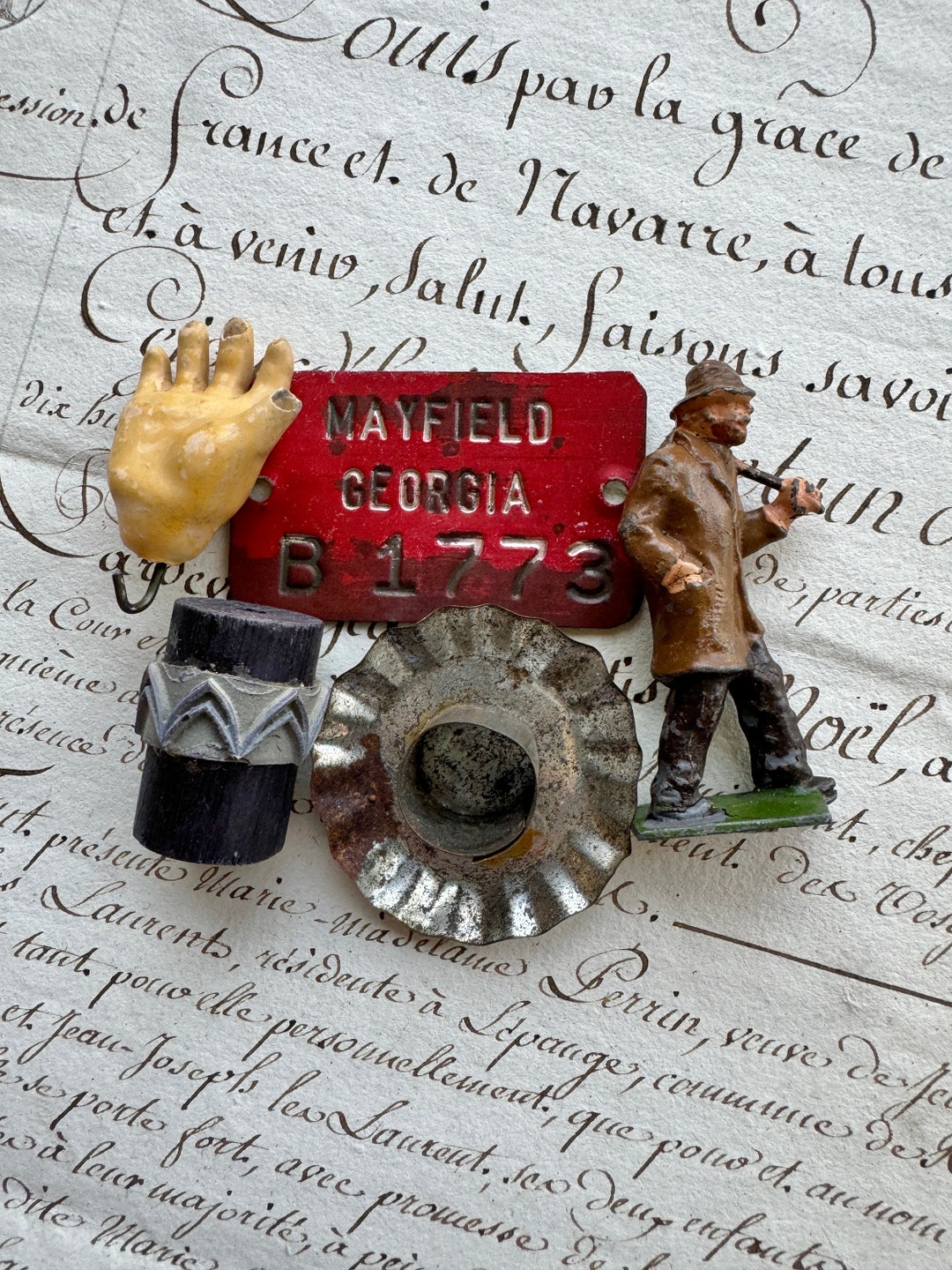 Vintage Trinkets and Collectibles Tag Barclay Lead Figure Doll Part - Etsy