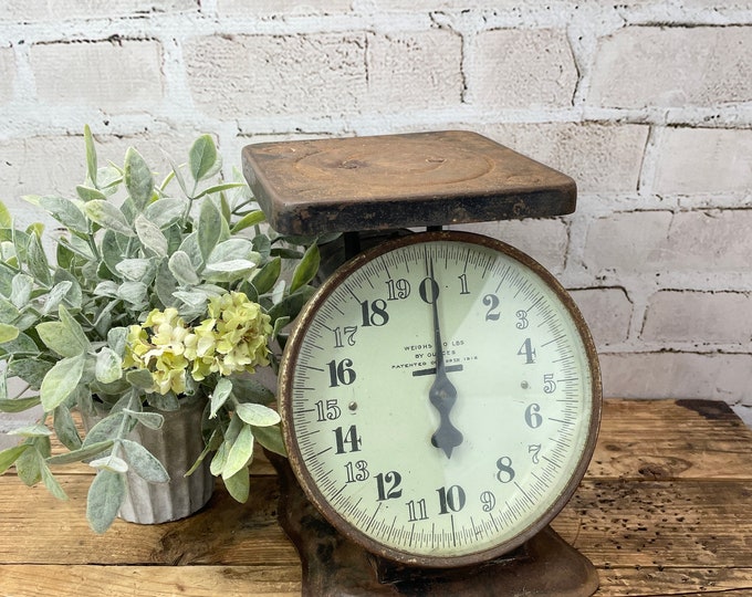 Vintage Scale- 20 Lb. Majestic Family Scale 1912 Kitchen Scale- Graphic ...