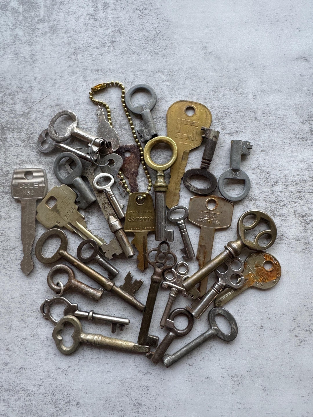 Vintage Key Collection, Skeleton Keys, Brass Keys for DIY Projects ...