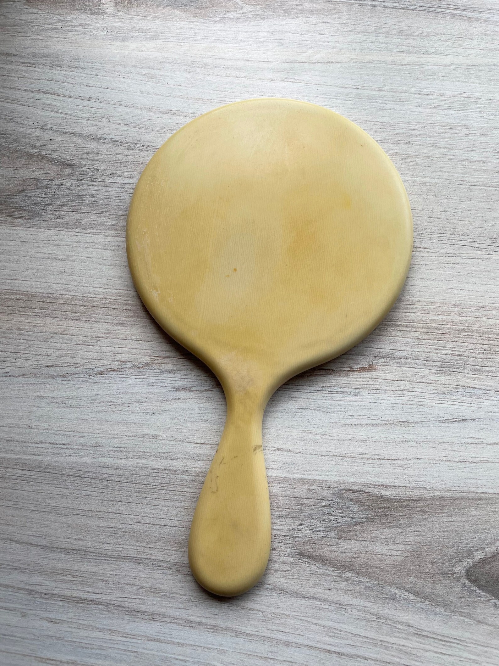 Vintage Hand Mirrors Celluloid Ivory Color and Wood Grain - Etsy