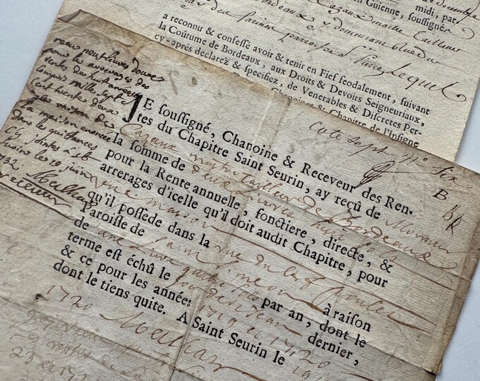 Antique 18th Century French Feudal Documents: Bordeaux Legal Records - Etsy
