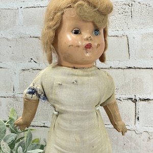 Vintage Composition Doll Scary Creepy Doll With Wonky Eye Nightmares ...